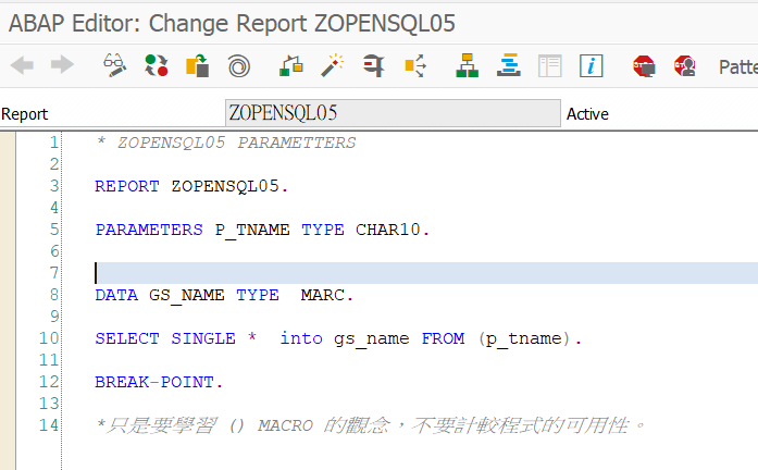 OPEN SQL(05) PARAMETERS :: gm
