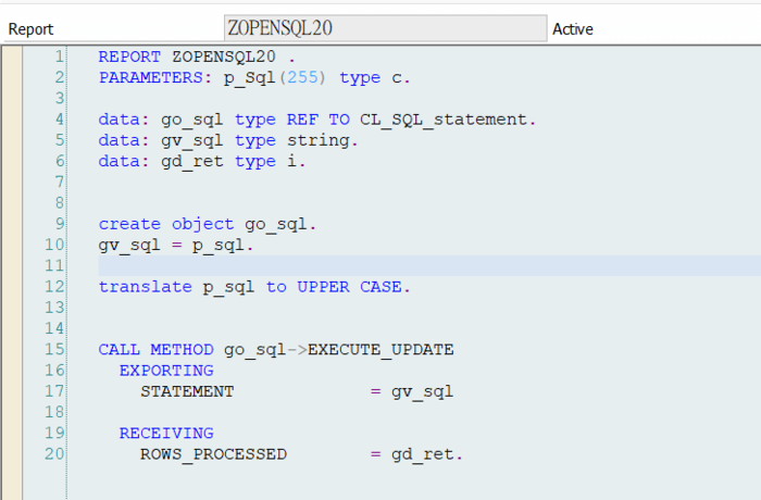 OPEN SQL(5122) :: gm