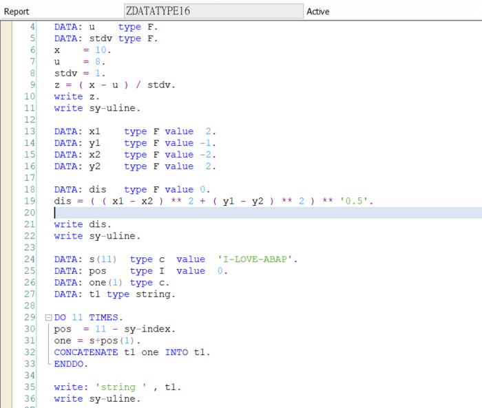 DATATYPE(16) call function :: gm